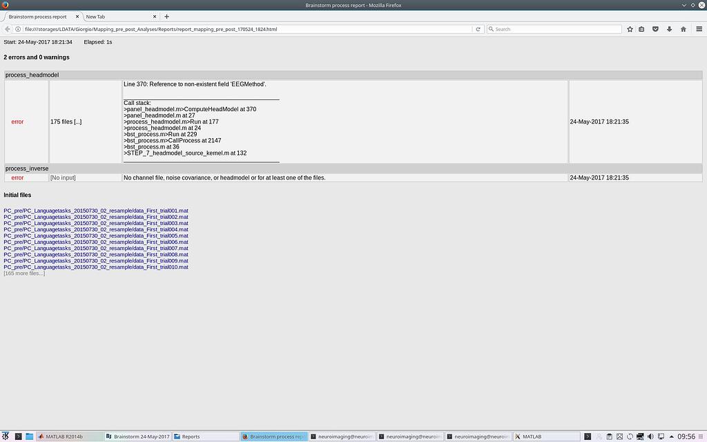 Error when calculating head model from script (but working from GUI) - Bugs - Brainstorm