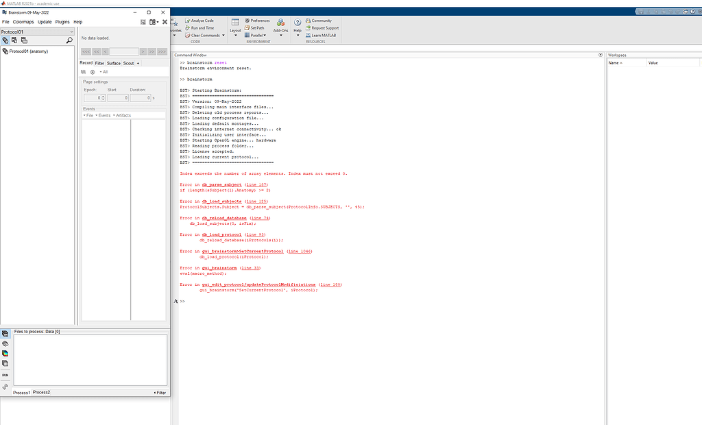 Creating new protocol crashes - Bugs - Brainstorm
