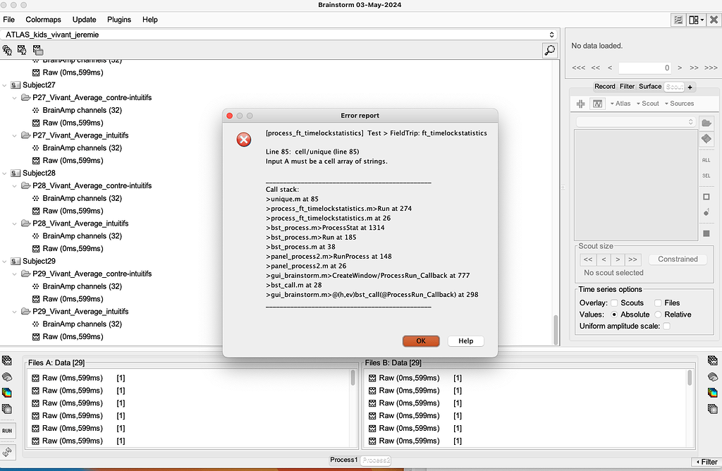 Error Non Parametric Cluster Permutation Tests Discussions Brainstorm